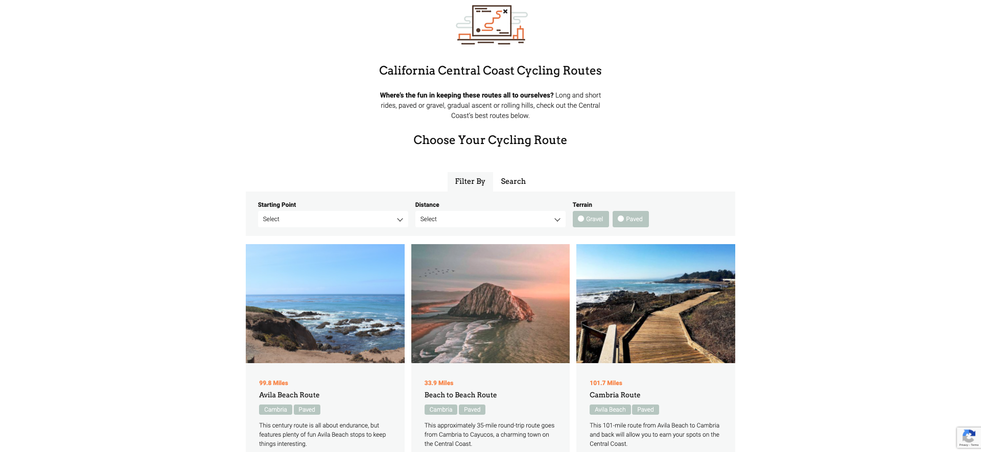 CCC Routes Page - Cycle Central Coast